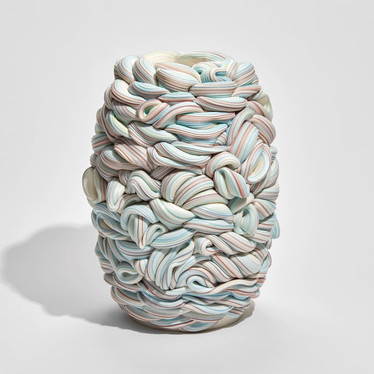Banded Convex Fold I, a Parian Porcelain Sculptural Vessel by Steven ...