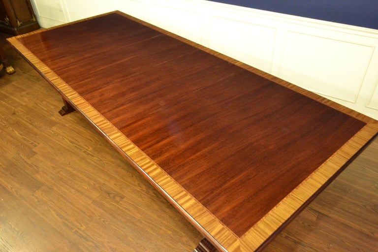 Traditional Mahogany Rectangular Pedestal Conference Table by Leighton ...