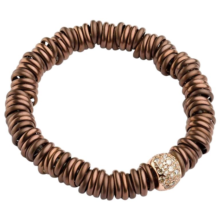 Bang Titanium Bracelet / Diamonds Rose Gold For Sale at 1stDibs