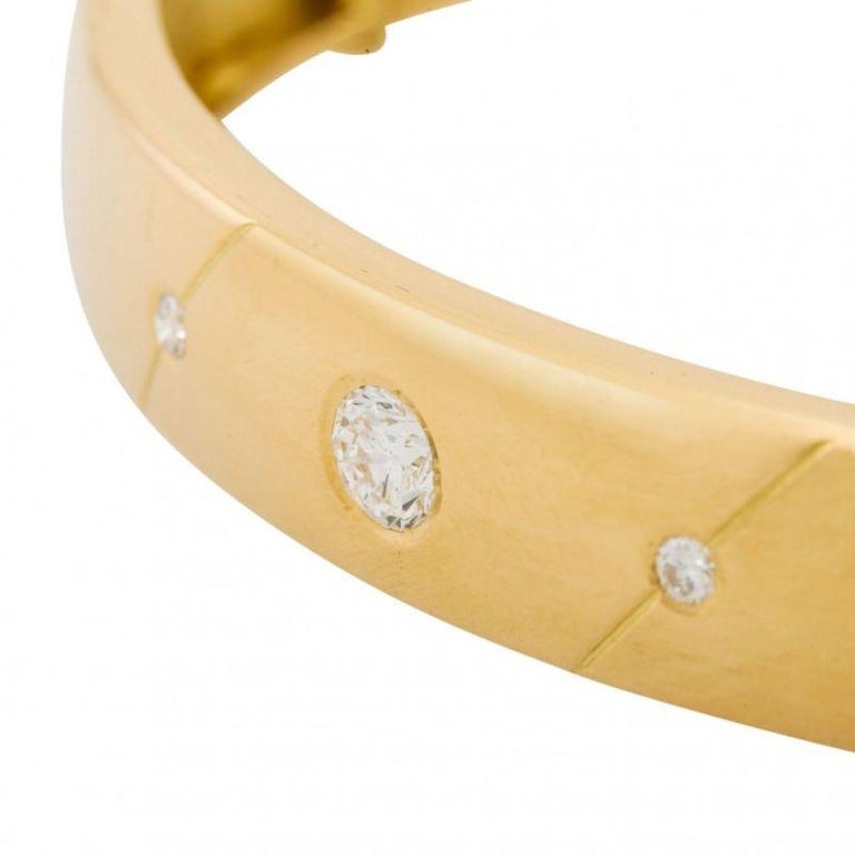 Bangle with 3 Diamonds For Sale at 1stDibs