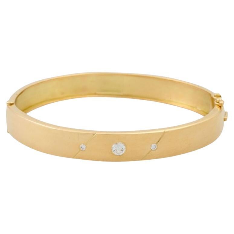 Bangle with 3 Diamonds For Sale at 1stDibs