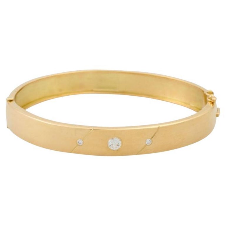 Bangle with 3 Diamonds For Sale at 1stDibs