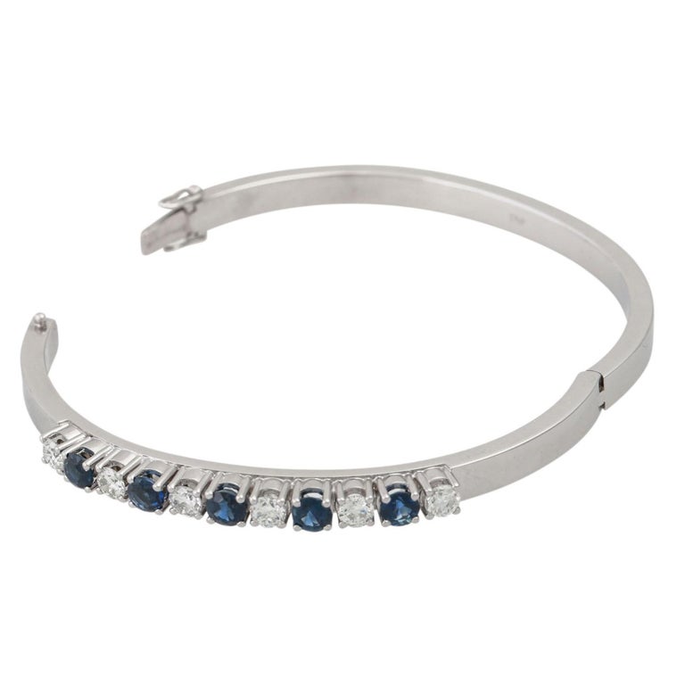 Bangle with 6 Brilliant-Cut Diamonds Total Approx. 1.2 Ct For Sale at ...