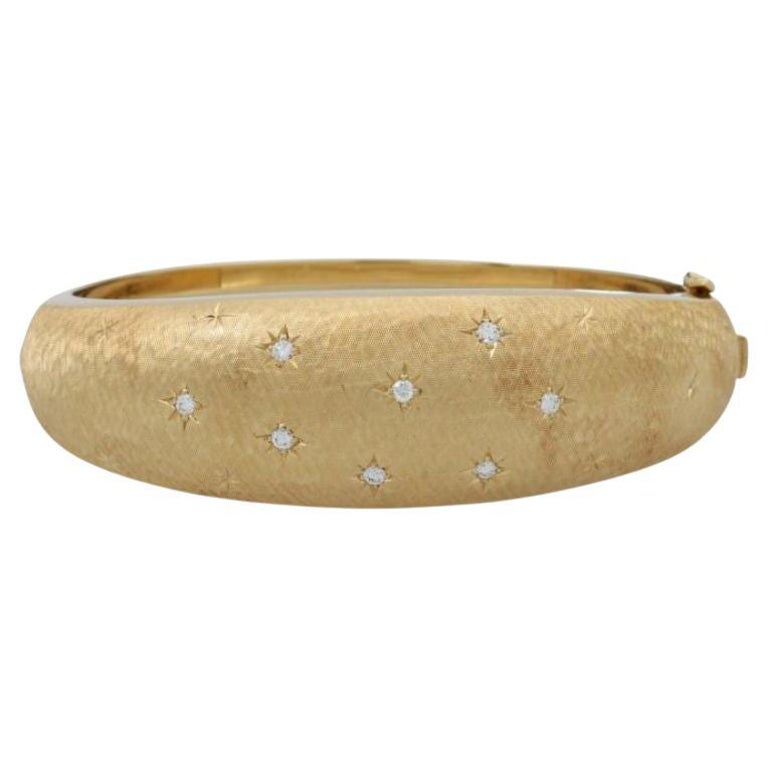 Bangle with 8 Brilliant-Cut Diamonds Total Approx. 0.2 Ct For Sale at ...