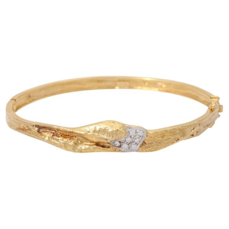Bangle with Brilliant-Cut Diamonds Total Approx. 0.30 Ct For Sale at ...
