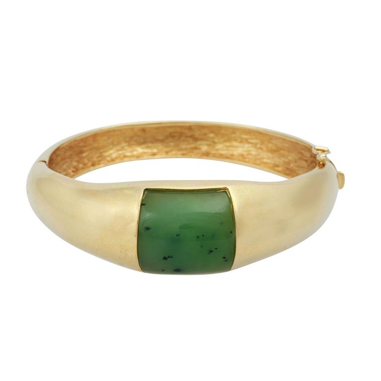 Bangle with Jade For Sale at 1stDibs