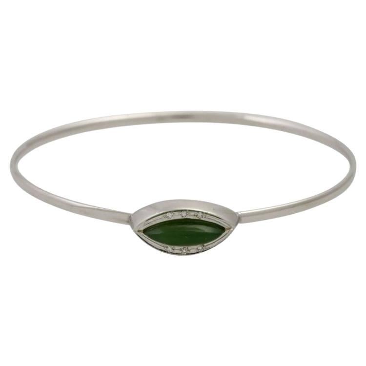 Bangle with Oval Faceted Citrine For Sale at 1stDibs