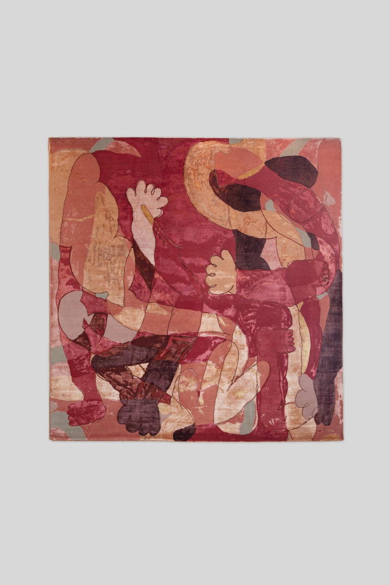 Contemporary Indian Tapestry "BAÑISTA ROJO", by José M. Balmaceda ...