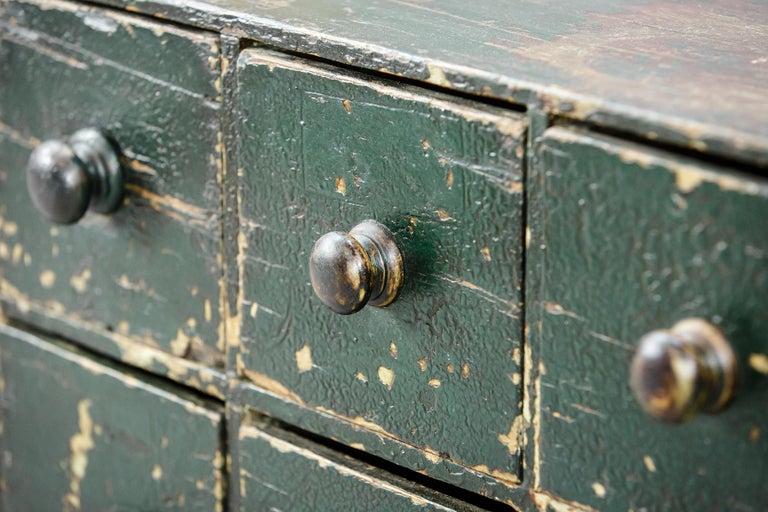 Bank of English 19th Century Desktop Drawers in Historical Paint For ...