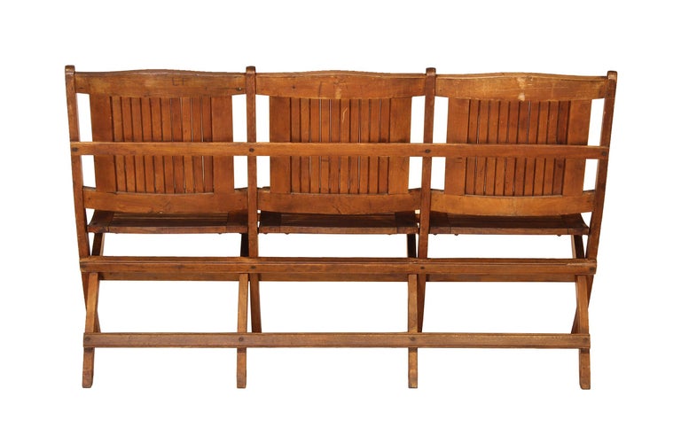 Bank of Folding Chairs / Bench at 1stDibs