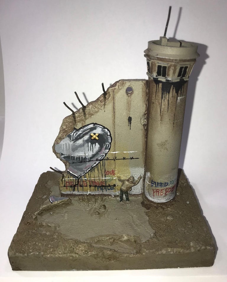 Banksy - Banksy Broken Heart Palestine Sculpture From The Walled Off ...