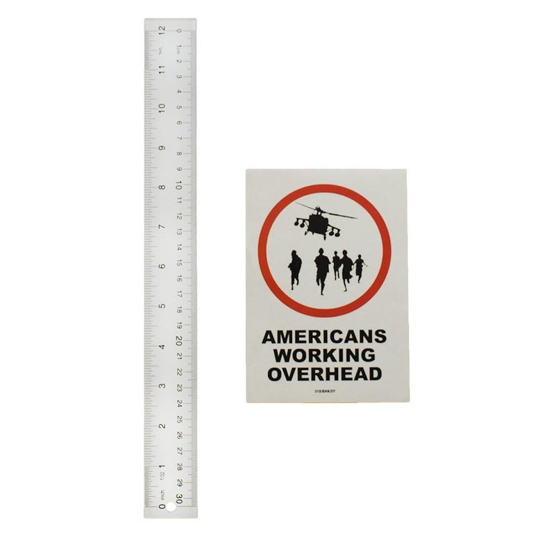 Banksy - BANKSY Americans Working Overhead 018/BNK/5Y Sticker (Framed ...