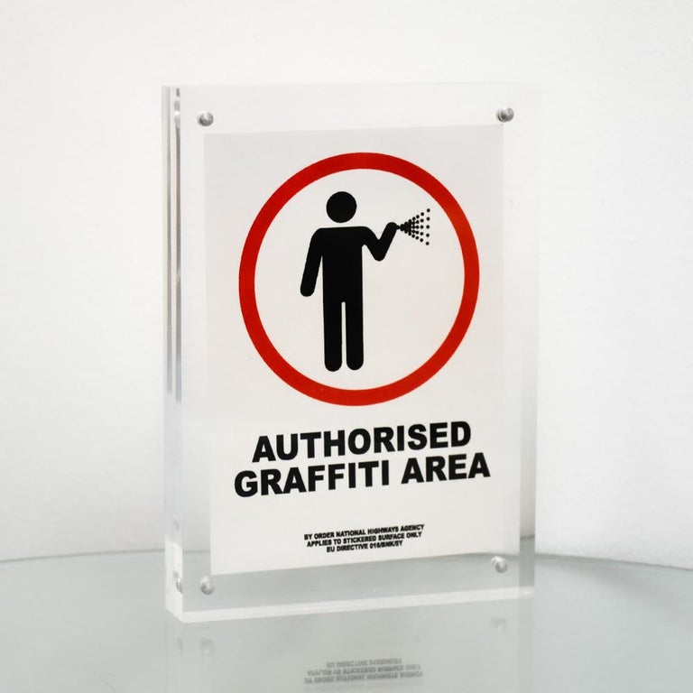 Banksy - BANKSY Authorised Graffiti Area 016/BNK/5Y Sticker (Framed ...