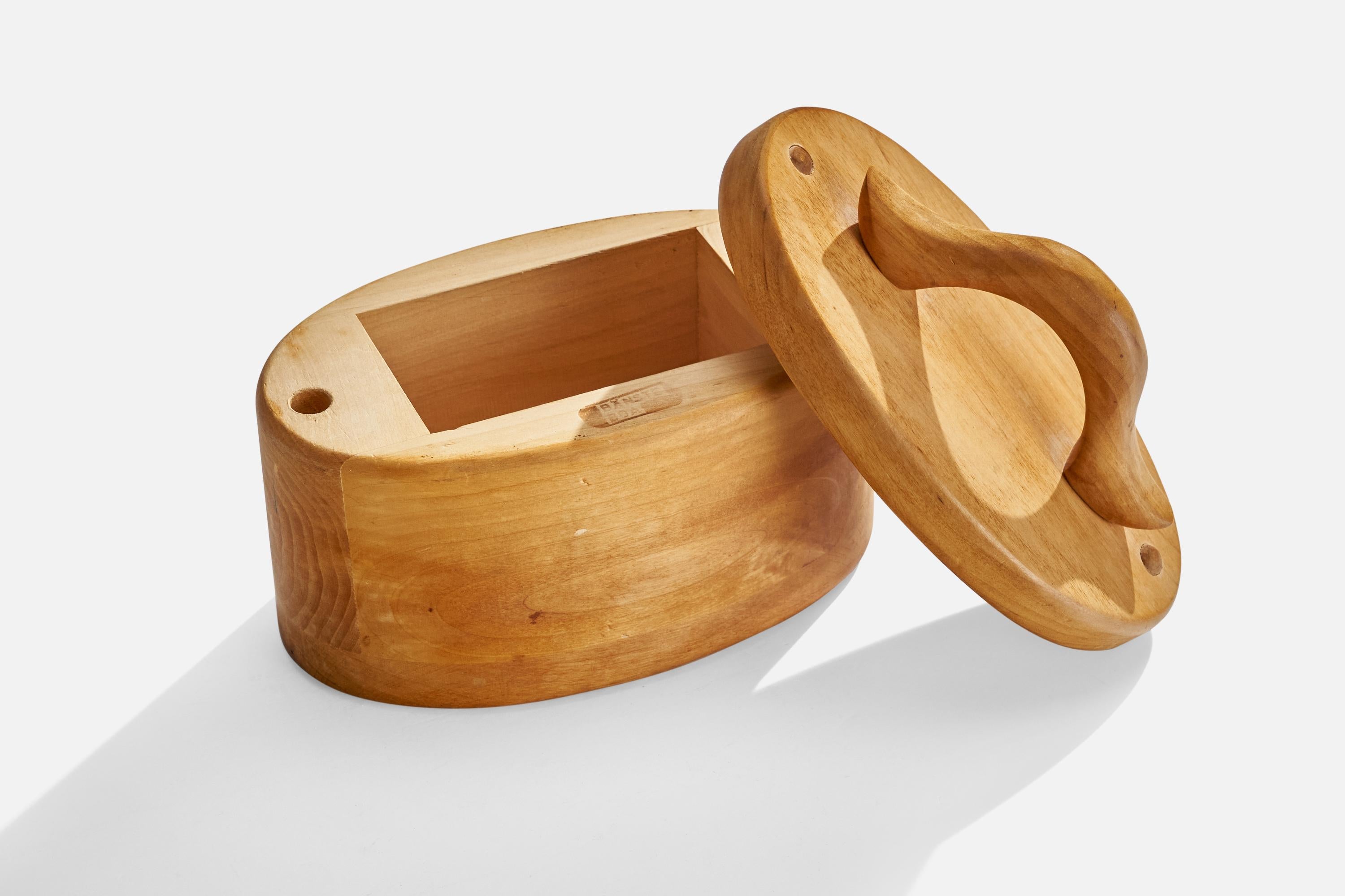 Bänsteboa, Lidded Box, Wood, Sweden, 1970s For Sale at 1stDibs