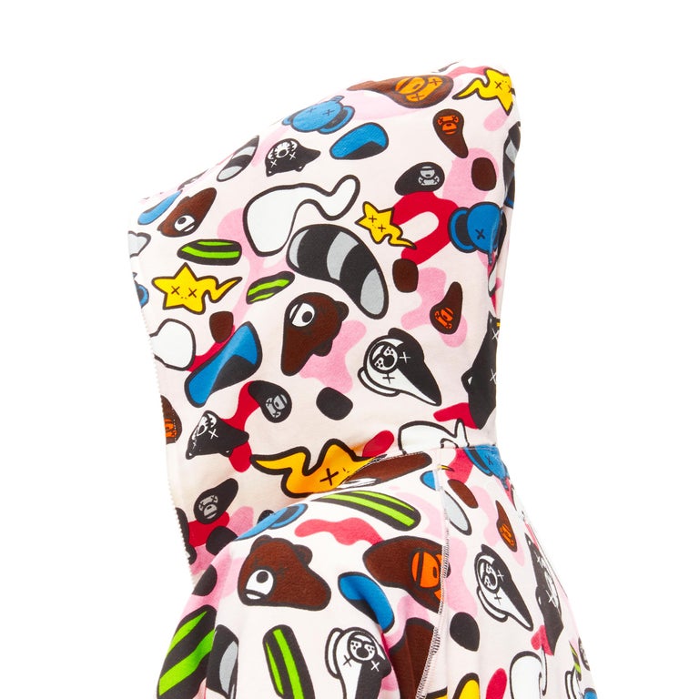 BAPE A BATHING APE BABY MILO KAWS Vintage pink camo hoodie L For Sale ...