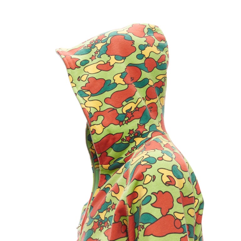BAPE A BATHING APE Vintage green red yellow camo zip up hoodie M For ...