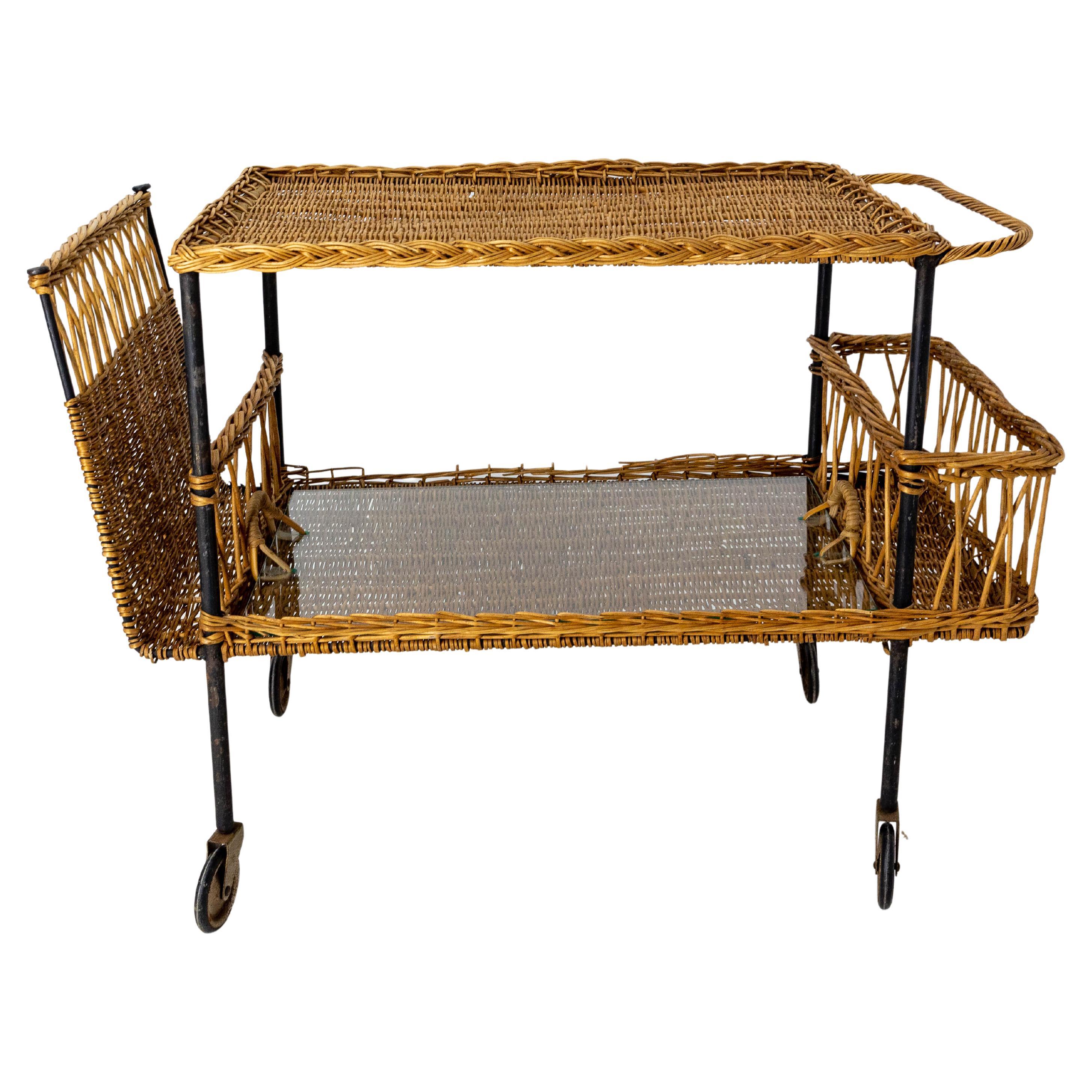 Drinks Trolley of Burr Walnut from the Art Deco Era at 1stDibs