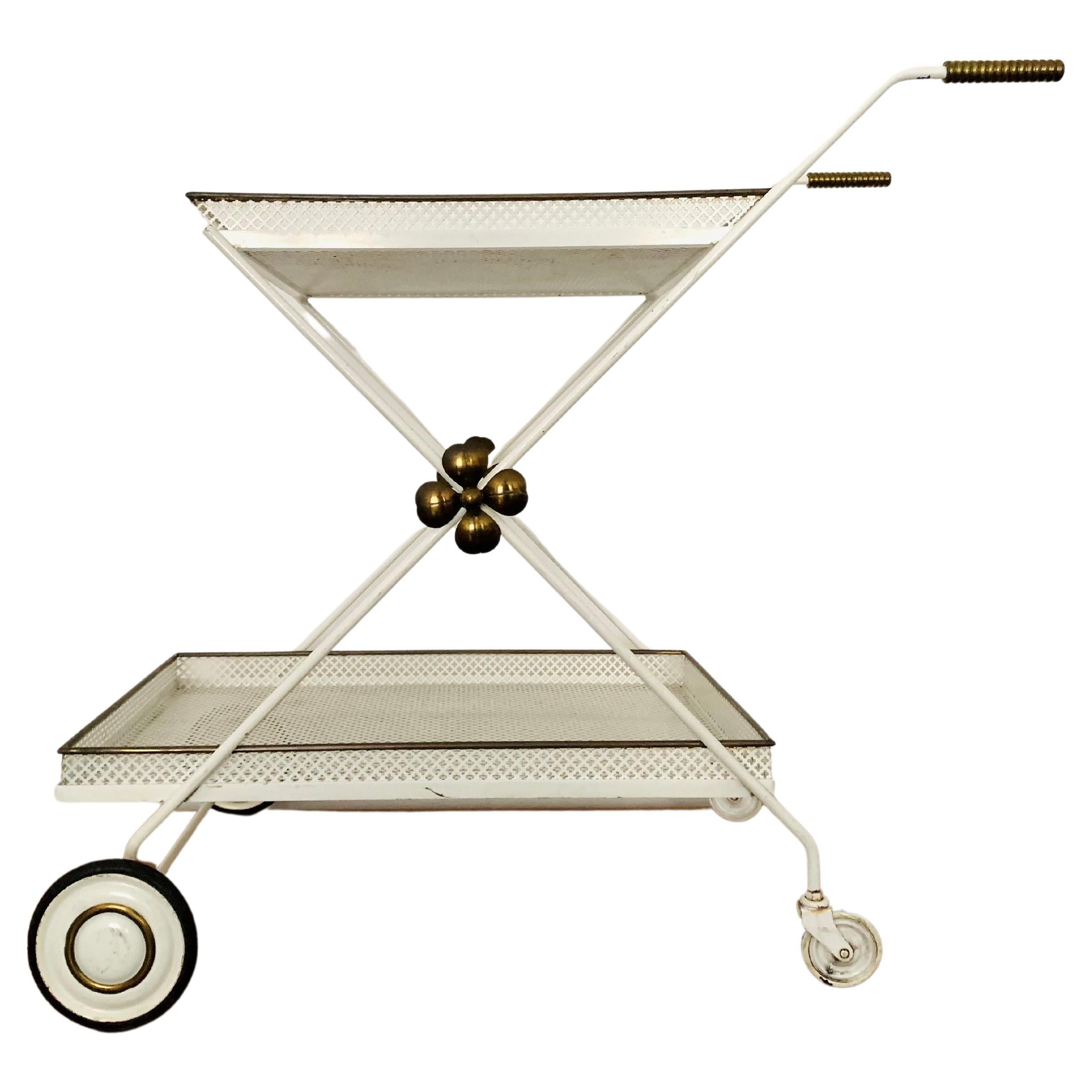 Italian Brass and Glass Tea Cart, 1950 at 1stDibs | brass tea cart ...