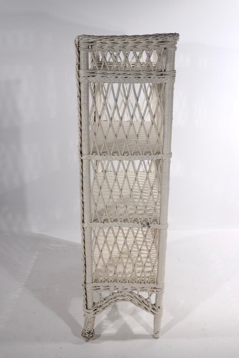 Bar Harbor Wicker Shelf at 1stDibs