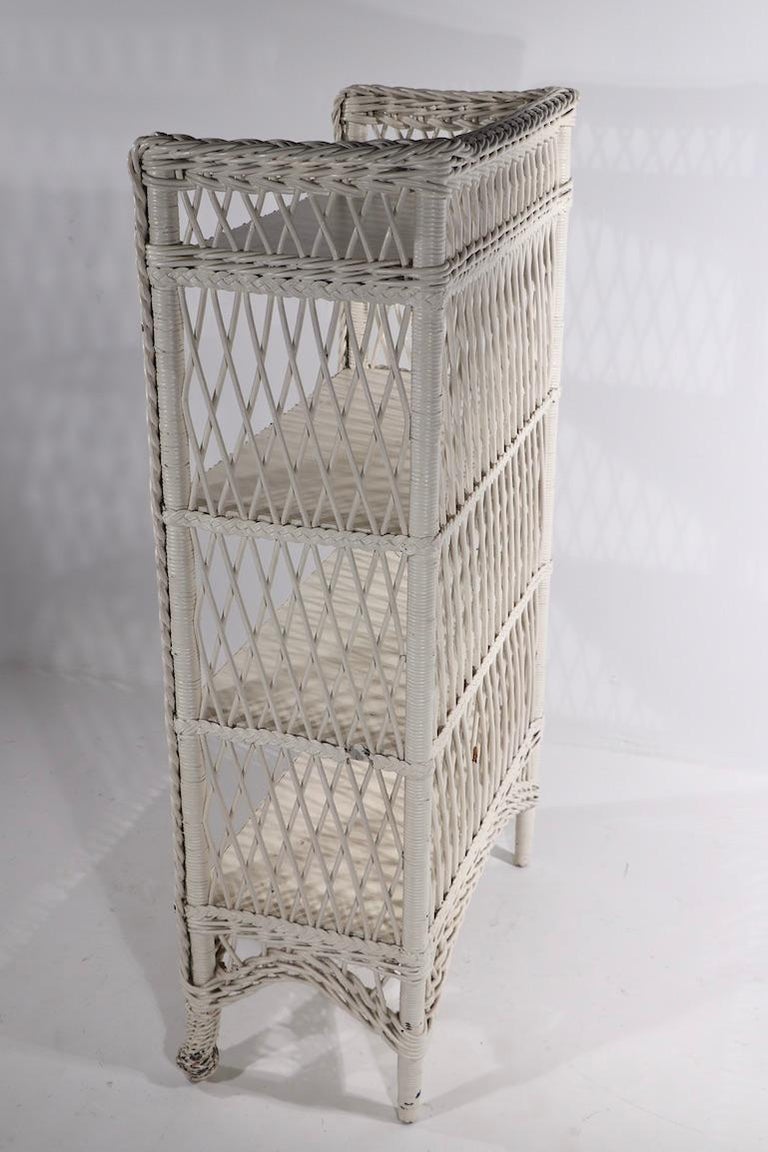 Bar Harbor Wicker Shelf at 1stDibs