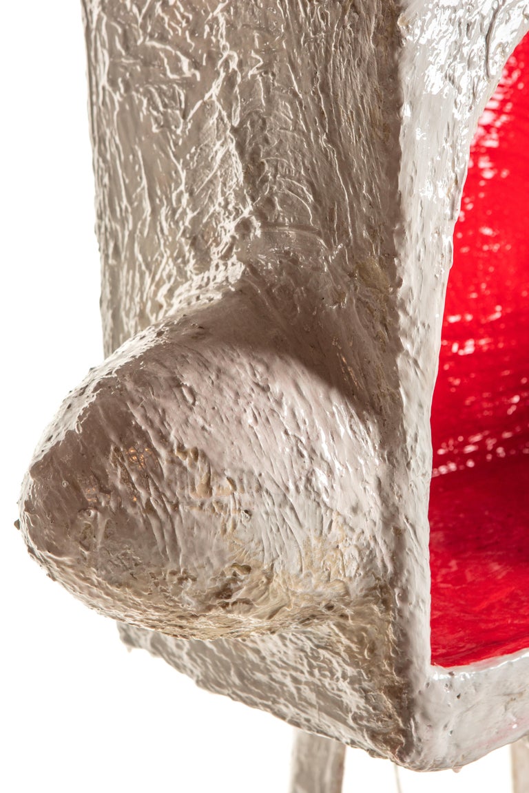 Sculptural White and Red Plaster Bar, 21st Century by Mattia Biagi For ...
