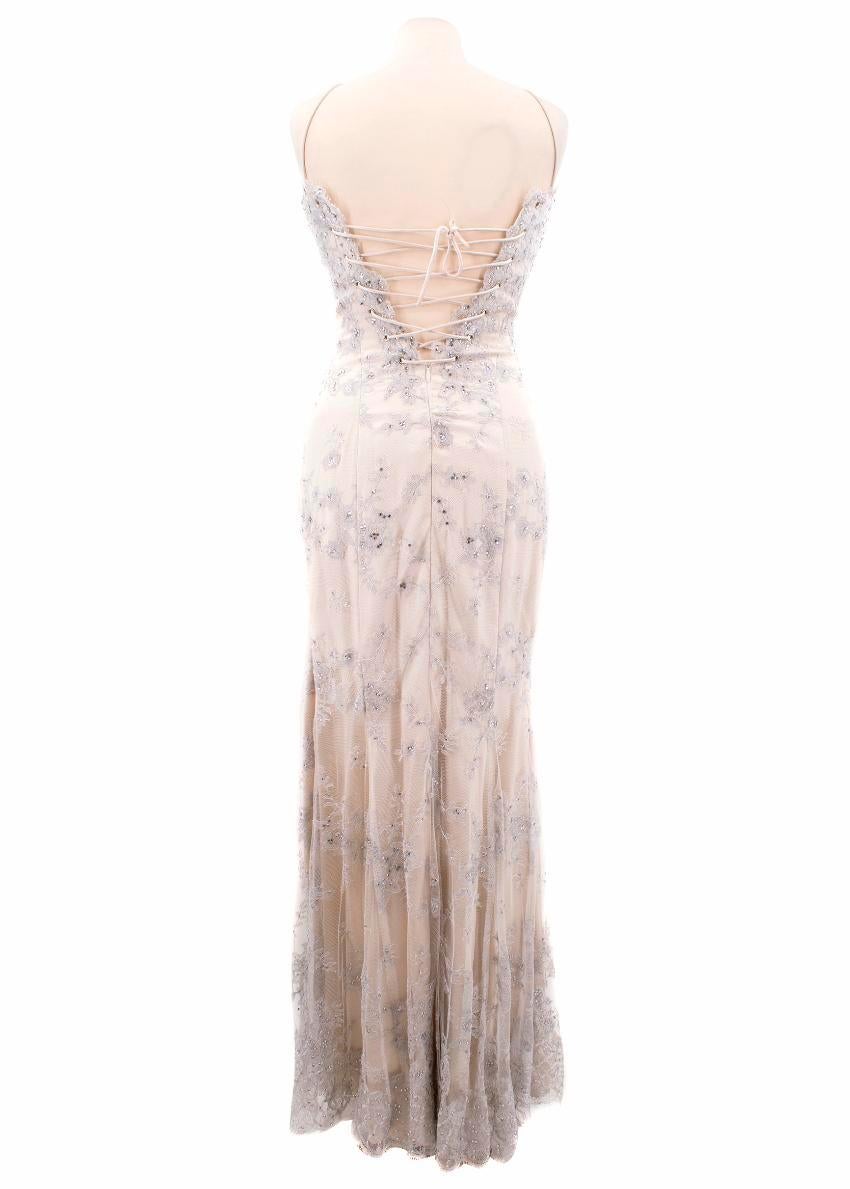 Baracci Haute Couture Lace And Crystals Embellished Gown SIZE S/ US 6 ...