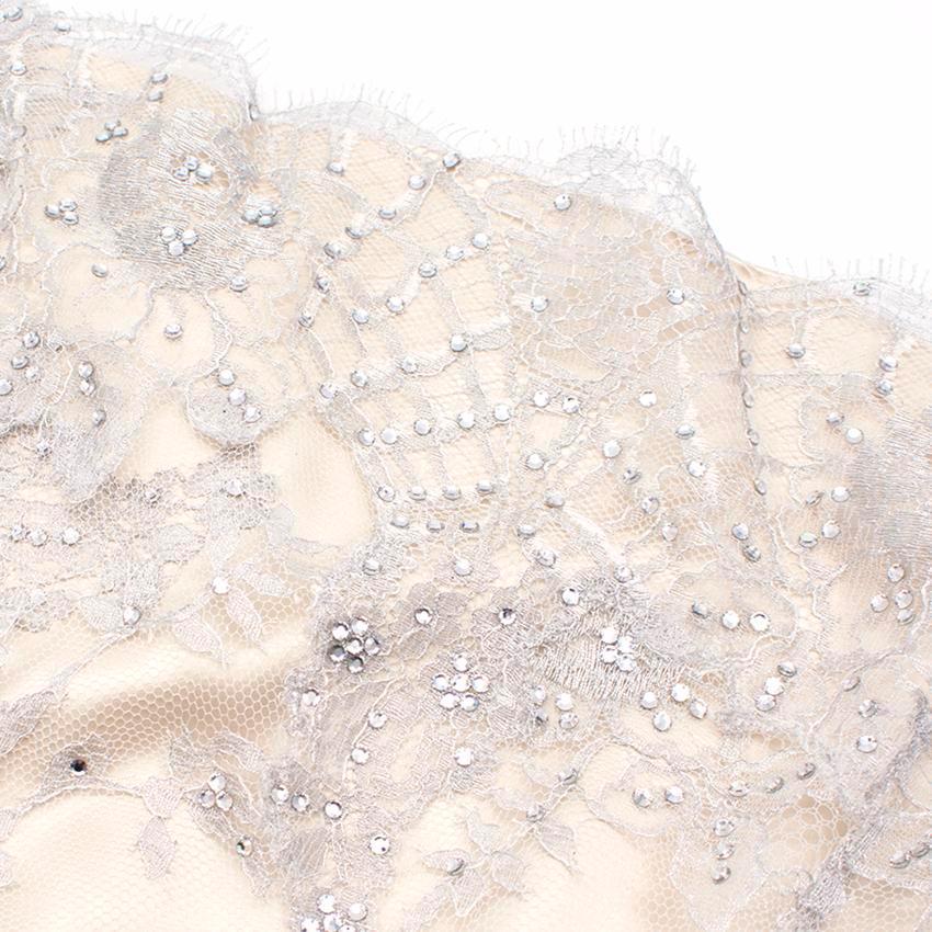 Baracci Haute Couture Lace And Crystals Embellished Gown SIZE S/ US 6 ...