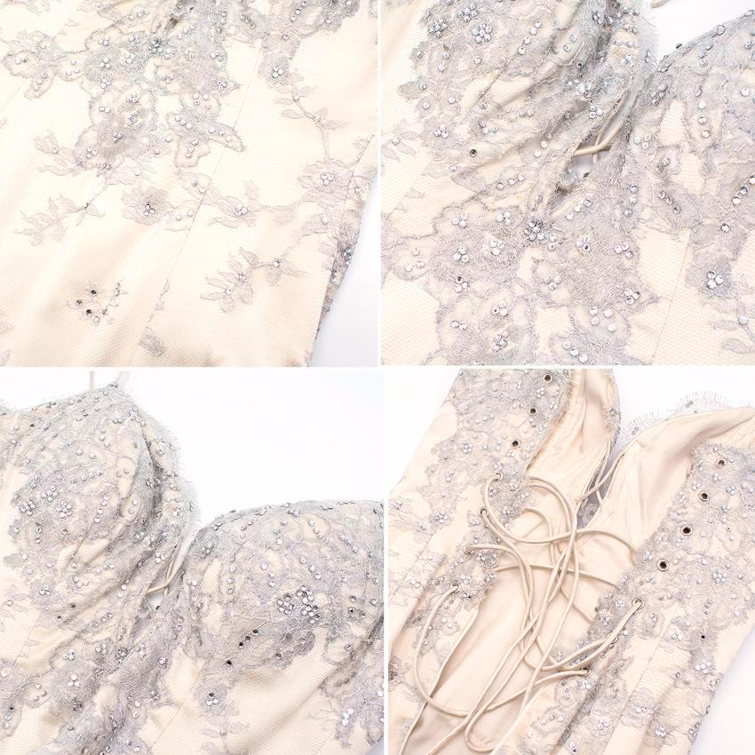 Baracci Haute Couture Lace And Crystals Embellished Gown SIZE S/ US 6 ...