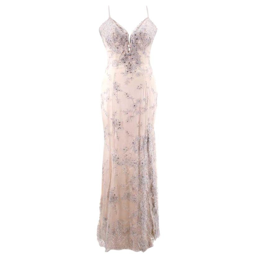 Baracci Haute Couture Lace And Crystals Embellished Gown SIZE S/ US 6 ...