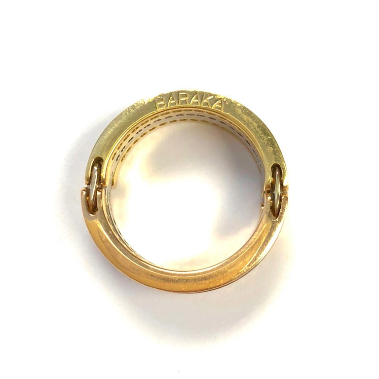 Baraka Tri Color Gold Diamond Convertible Band Ring For Sale at 1stDibs