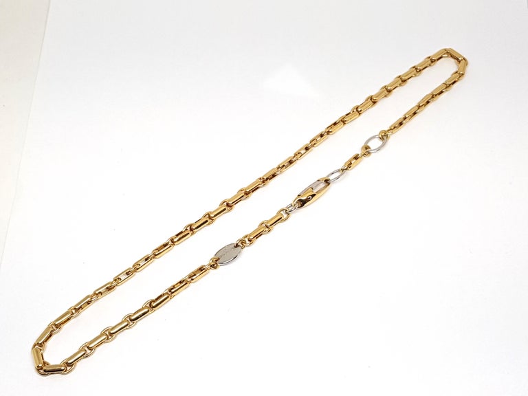 Baraka Yellow White Gold Men’s Chain Necklace For Sale at 1stDibs ...