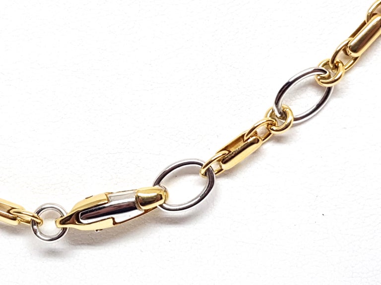 Baraka Yellow White Gold Men’s Chain Necklace For Sale at 1stDibs ...