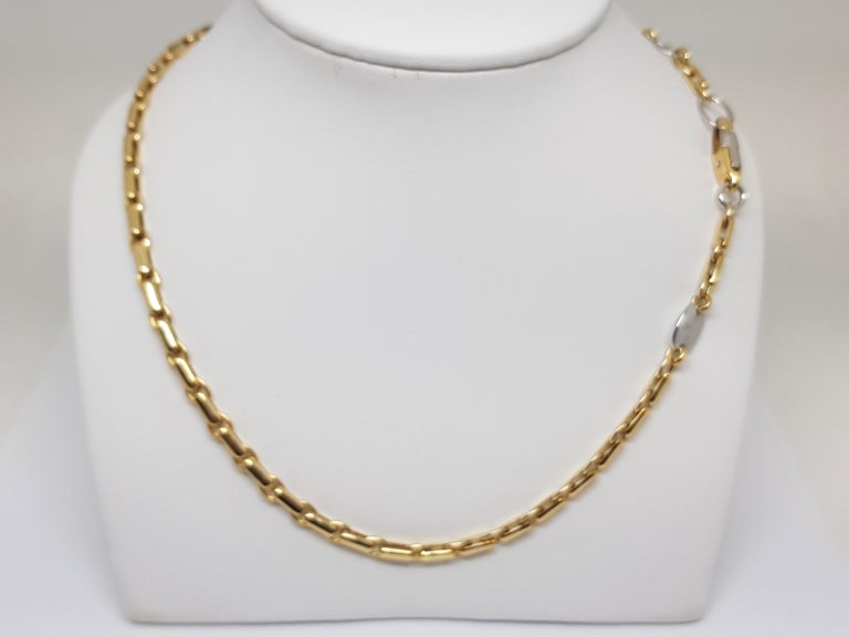 Baraka Yellow White Gold Men’s Chain Necklace For Sale at 1stDibs ...