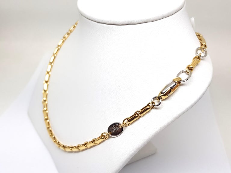 Baraka Yellow White Gold Men’s Chain Necklace For Sale at 1stDibs ...