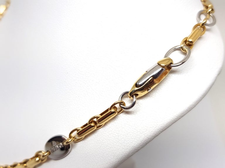 Baraka Yellow White Gold Men’s Chain Necklace For Sale at 1stDibs ...