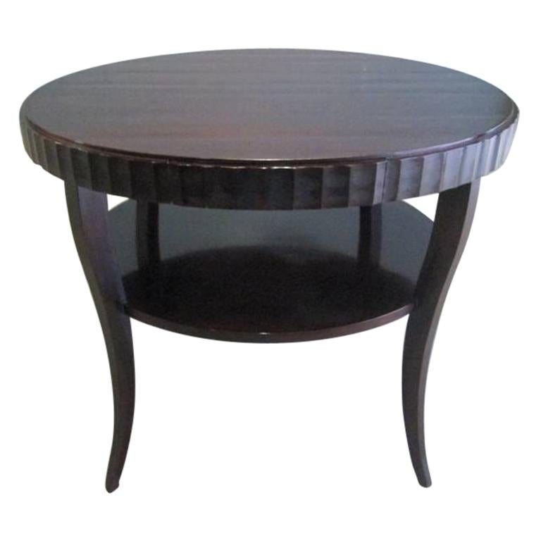 Pair of Barbara Barry for Baker Round, Tiered End Tables at 1stDibs