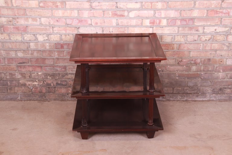 Barbara Barry for Baker Furniture Modern Dark Mahogany Three-Tier Side ...
