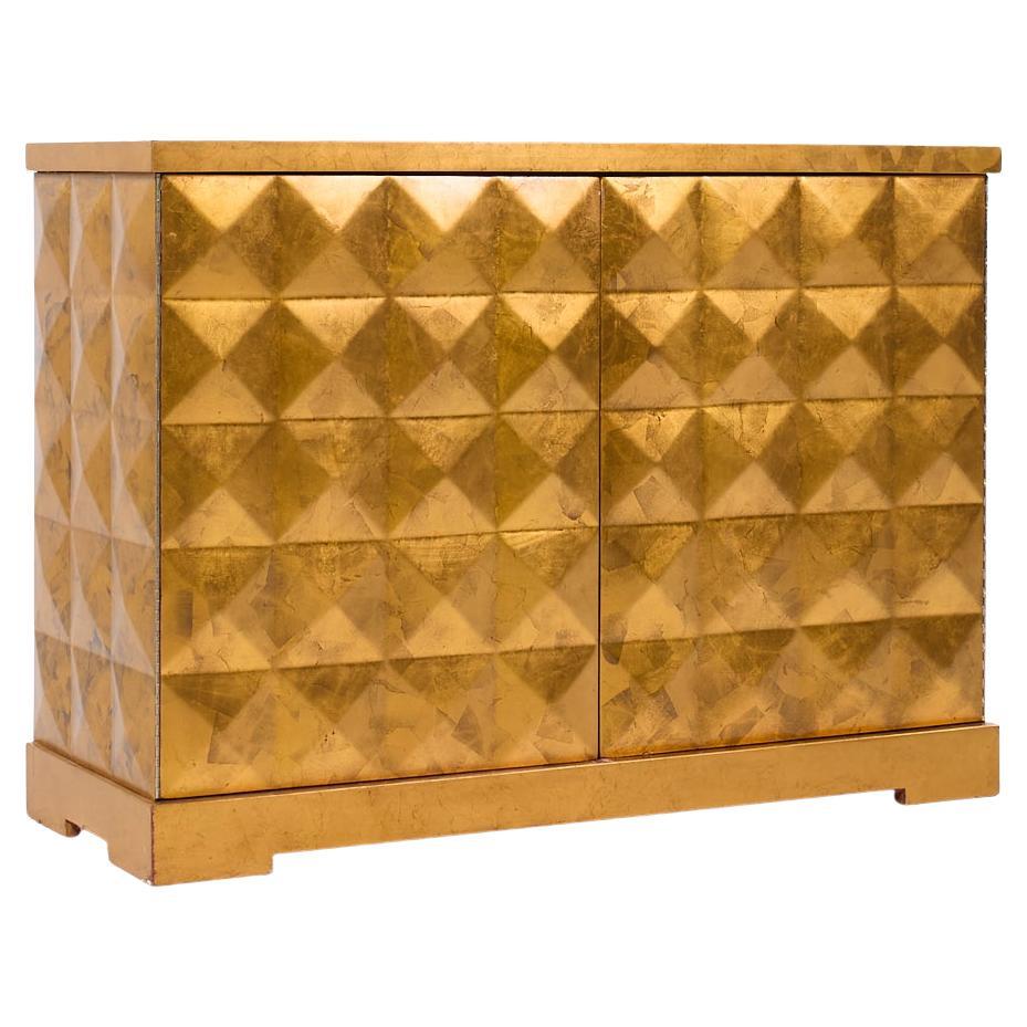 Barbara Barry for Baker Mid Century Gold Leaf Cabinet Credenza For Sale ...