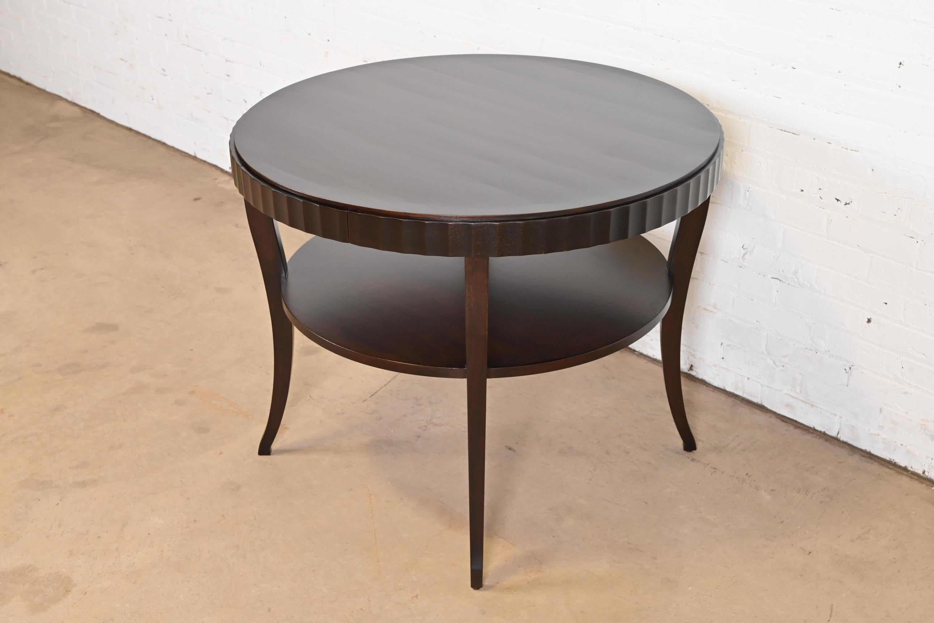 Barbara Barry for Baker Modern Regency Mahogany Center Table, Newly ...