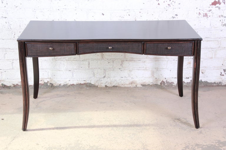 Barbara Barry for McGuire Writing Desk and Chair, Newly Refinished at ...