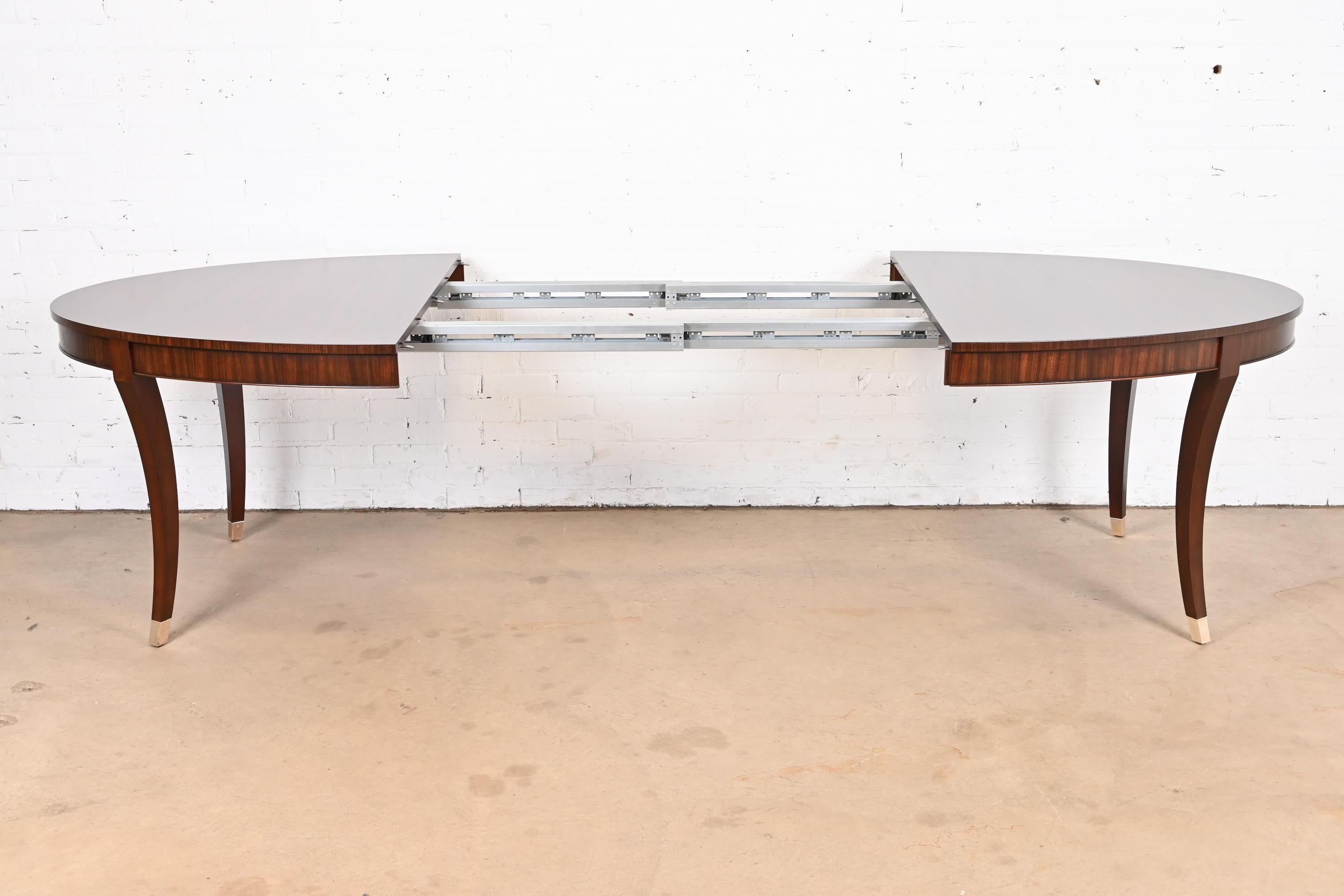 Barbara Barry Style Modern Regency Mahogany Saber Leg Extension Dining ...