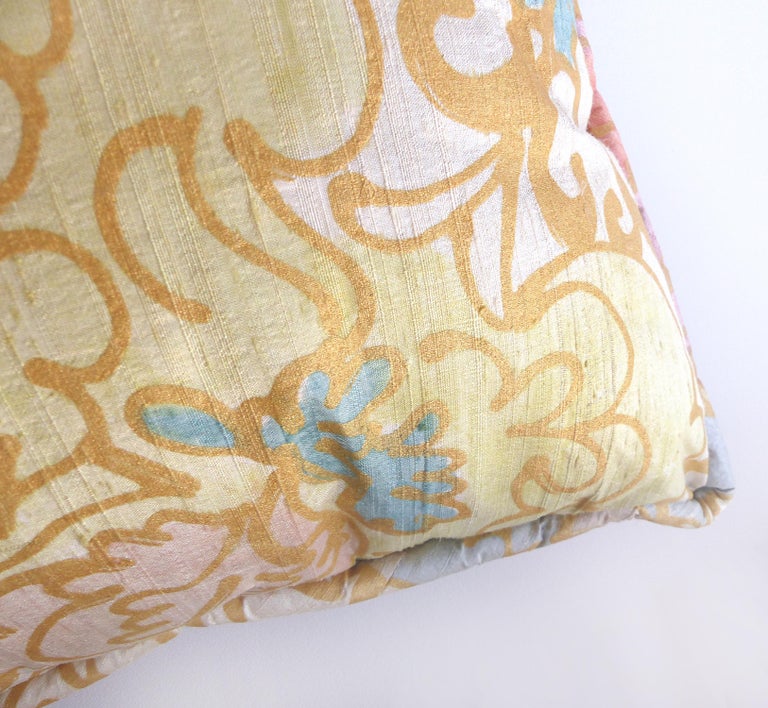 Barbara Beckmann Hand-Printed Silk Pillows, Pairs Available at 1stDibs