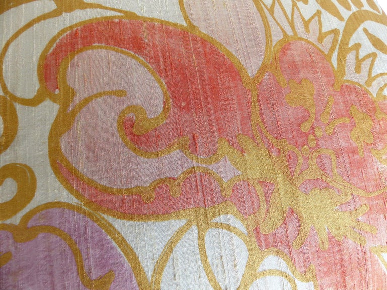 Barbara Beckmann Hand-Printed Silk Pillows, Pairs Available at 1stDibs