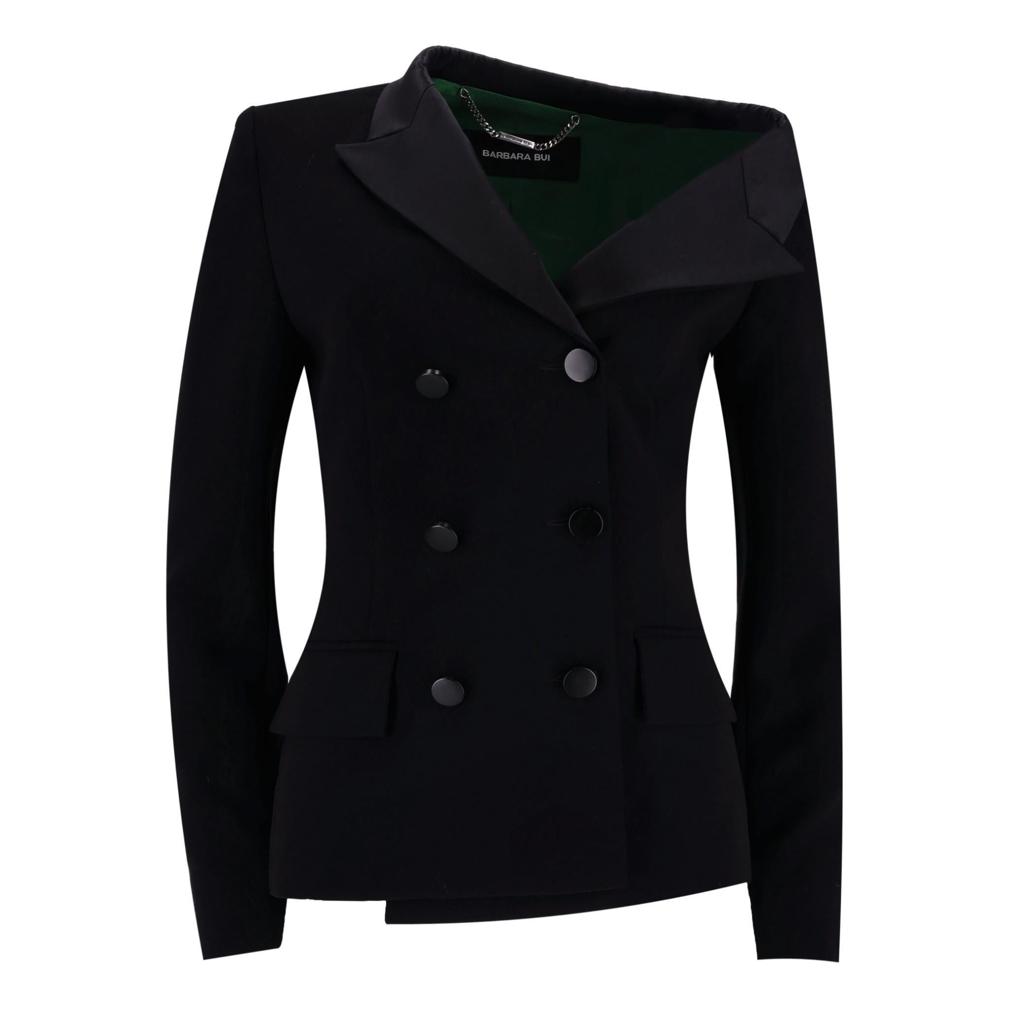 Barbara Bui Off-Shoulder Asymmetric Jacket For Sale at 1stDibs