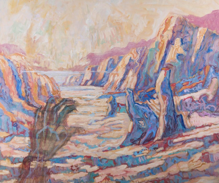 Barbara Doyle - Barbara Doyle (b.1917) - Contemporary Oil, Cliffs For ...