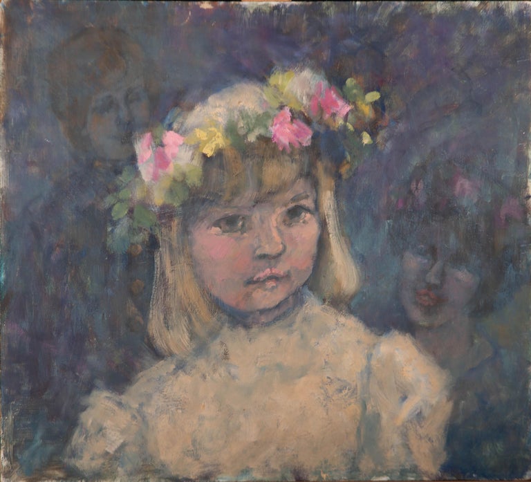 Barbara Doyle - Barbara Doyle (b.1917) - Contemporary Oil, Flower Girl ...