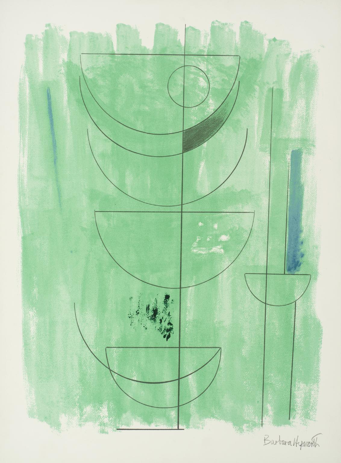 Barbara Hepworth - Forms in a flurry (1970) (signed) For Sale at 1stDibs