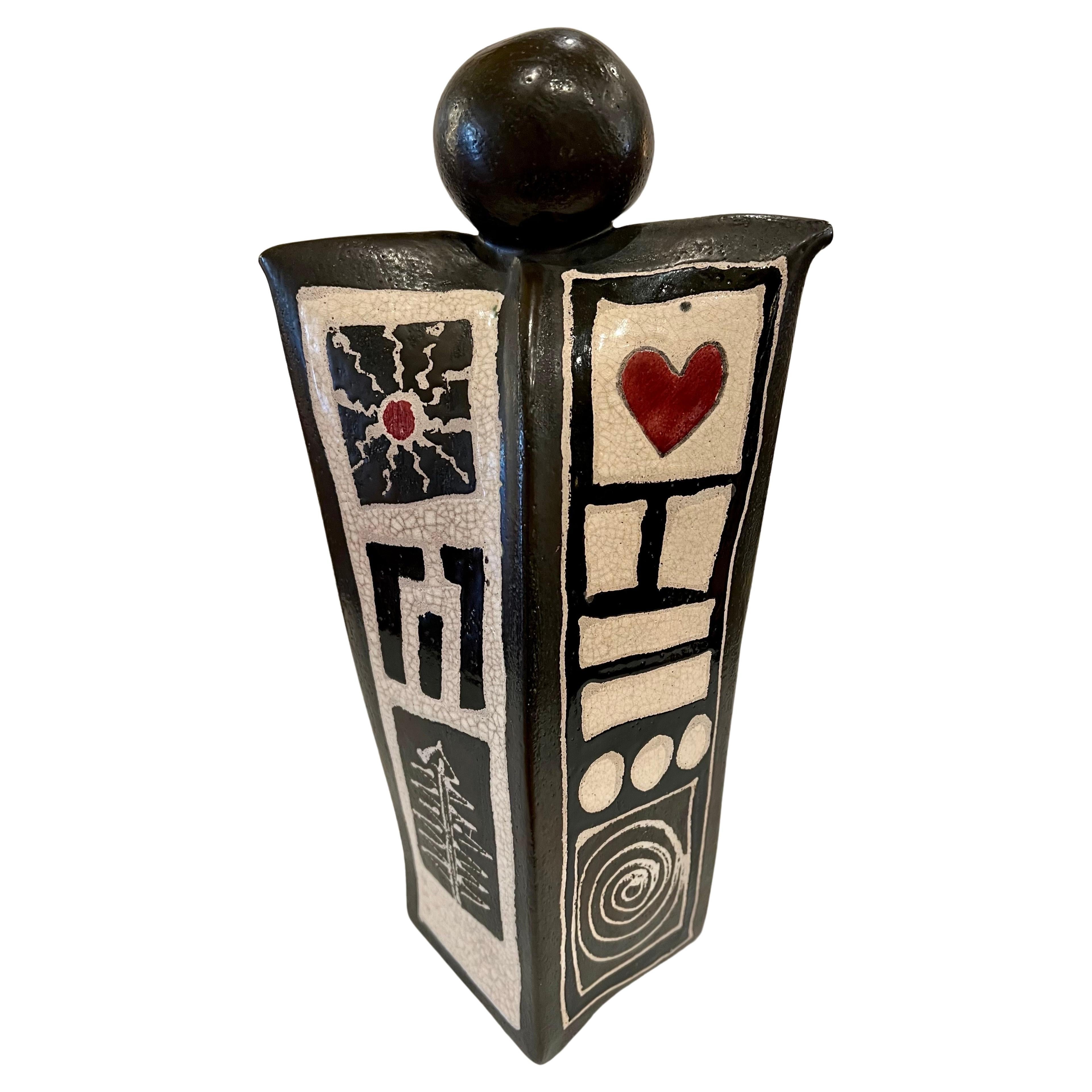 Barbara Hertel Raku Pottery Sculpture at 1stDibs | barb hertel pottery