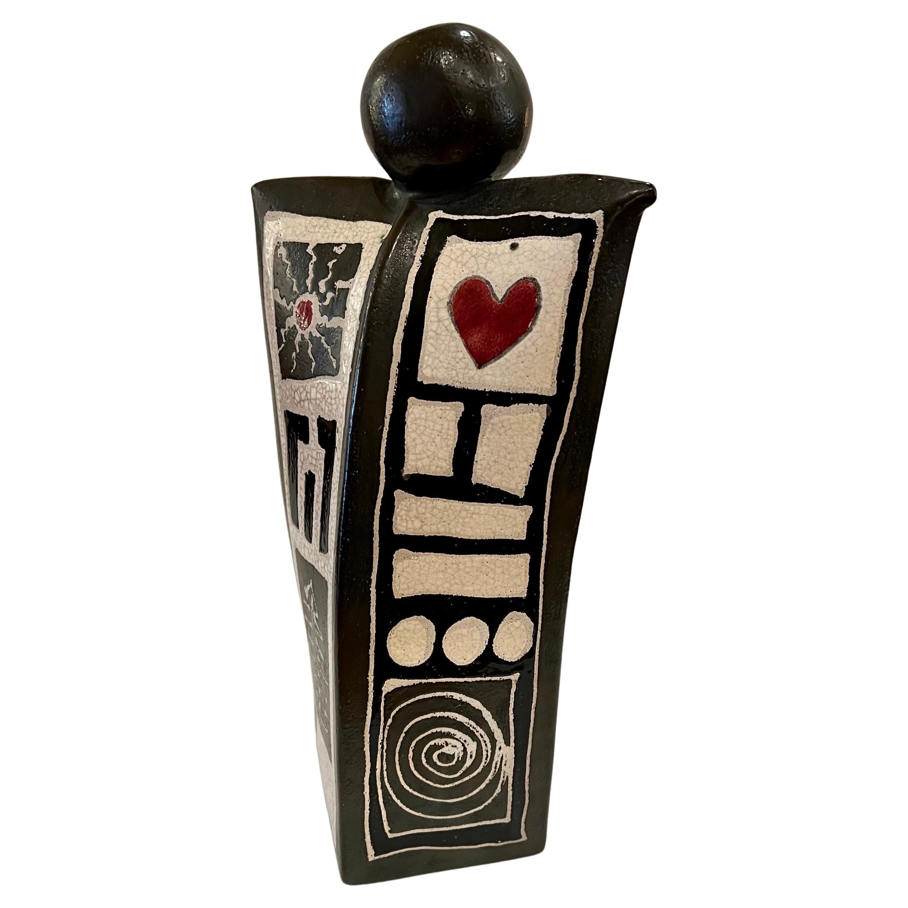 Barbara Hertel Raku Pottery Sculpture at 1stDibs | barb hertel pottery