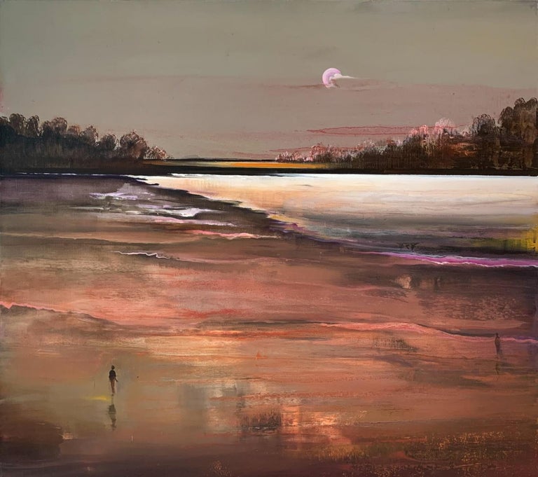 Barbara Hubert - Beach 7 - Contemporary Figurative Oil Painting, Polish ...